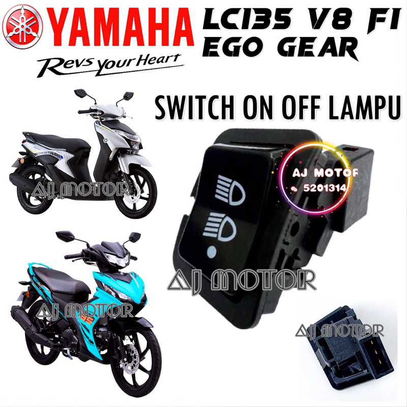 [ SWITCH ON OFF LAMPU ] YAMAHA LC135 V8 V9 FI / EGO GEAR HIGH & LOW ...