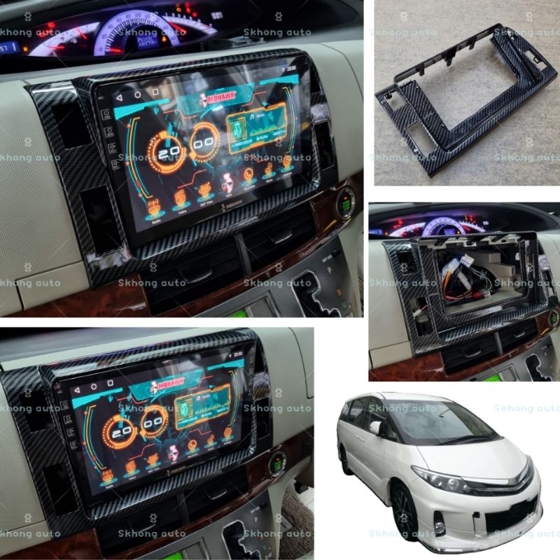 toyota estima acr50 2008-2021 car carbon fiber android player casing ...