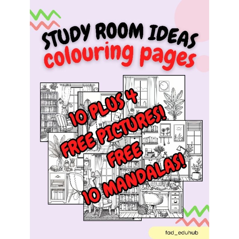 Printable colouring pages STUDY ROOM IDEAS, INTERIOR DESIGN for adult ...