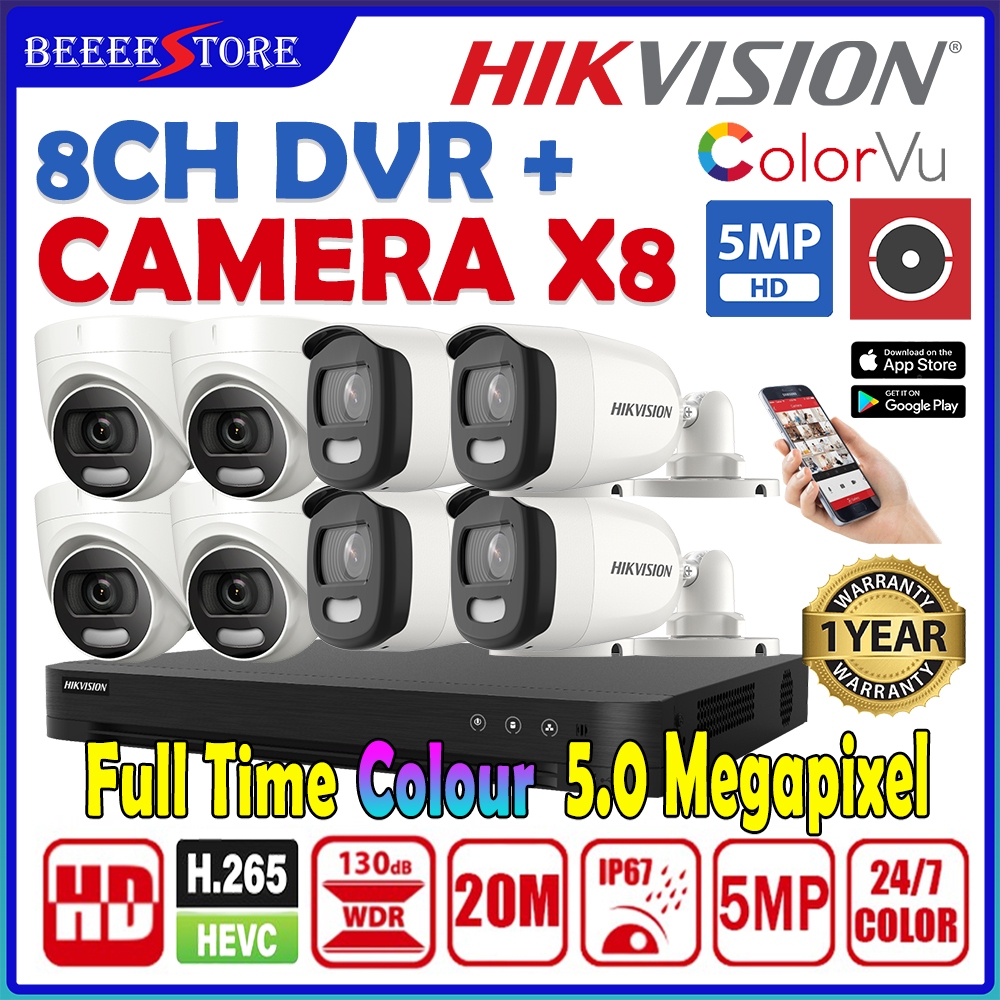 HIKVISION 🌟8-CHANNEL🌟 ColorVu 5.0MP 8CH CCTV Super HD 5MP HIK 1920P DVR ...