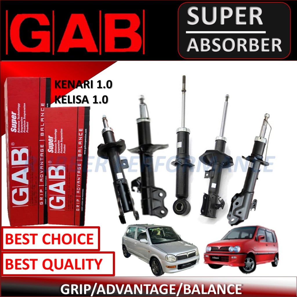 SET ORIGINAL GAB ABSORBER DEPAN/FRONT ABSORBER / REAR ABSORBER KENARI 1 ...