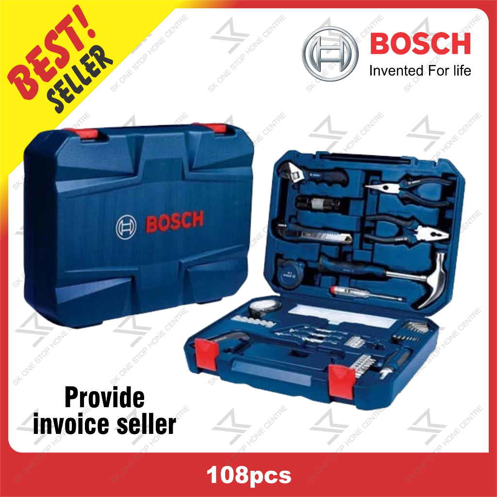 BOSCH 108-In-1 Multi-Function Household Tool Kit - 2607002789 108 108pcs | Shopee Malaysia