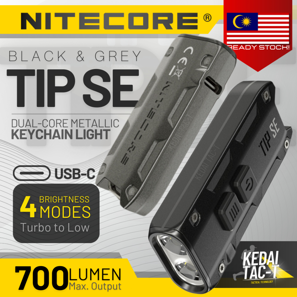 NITECORE TIP SE - 720 Lumen USB Rechargeable Keychain Flashlight ...