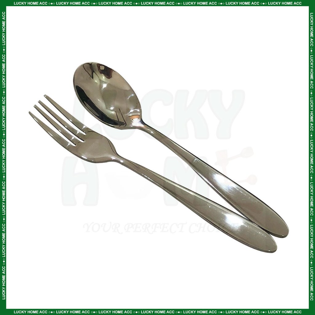 Ready Stock!!! Stainless Steel Spoon Fork Set Premium Heavy Duty ...