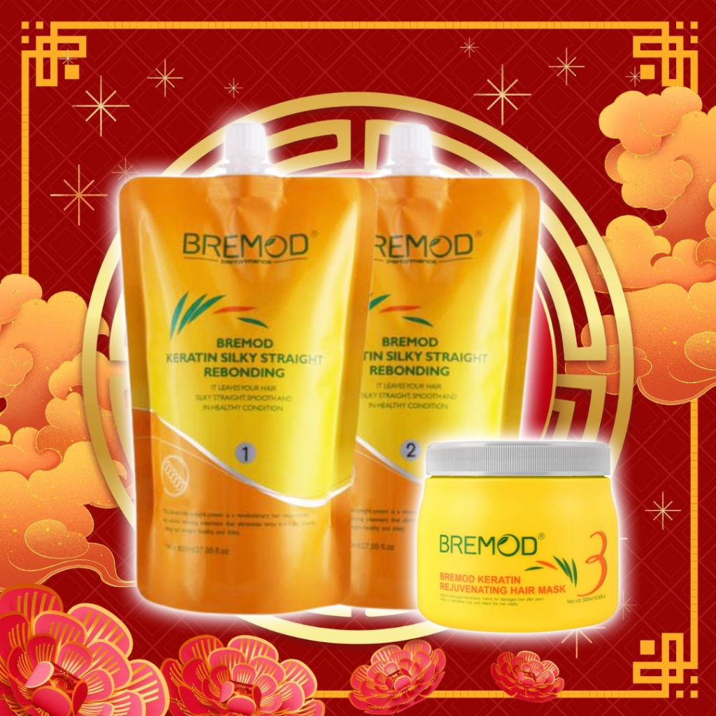 BREMOD KERATIN Silky Straight Rebonding/Relaxing 800ML Ubat Luruskan ...