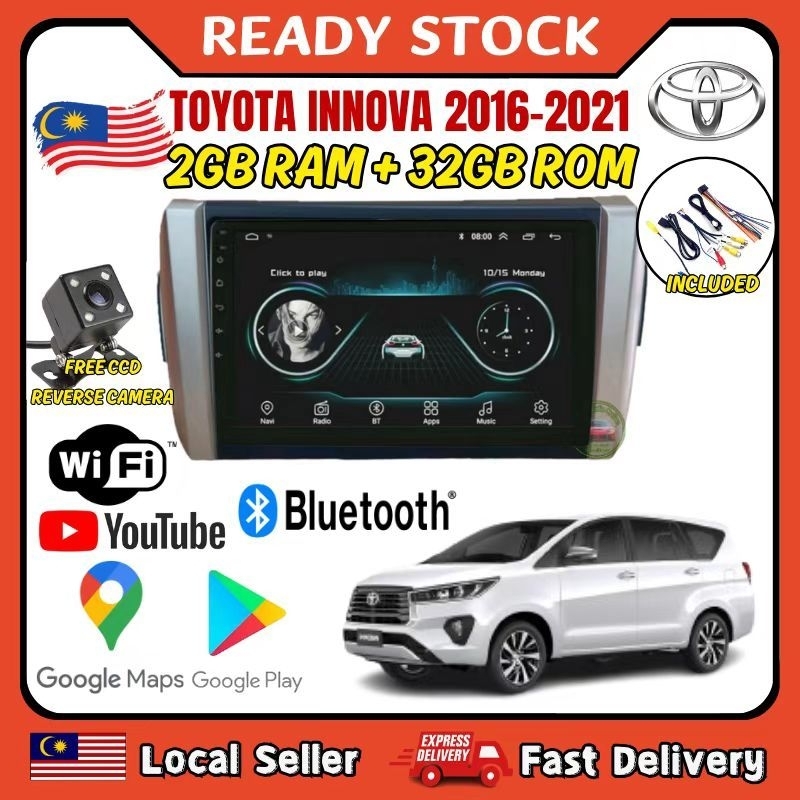 Free Reverse Camera 1 Set Toyota Innova 2019-2021 Android Player IPS ...