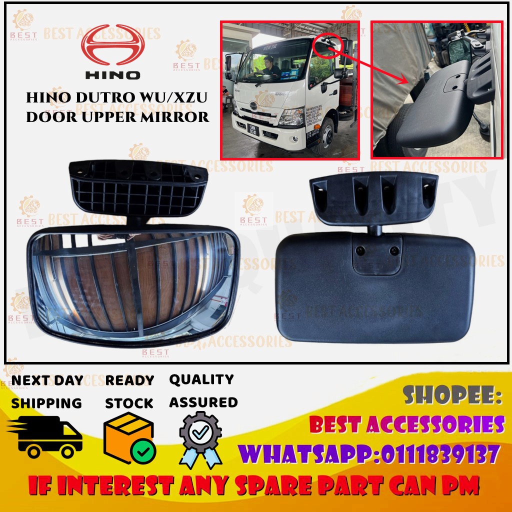 DOOR TOP MIRROR HINO DUTRO XZC730 LORRY TRUCK AKSESORI SISI CERMIN ...