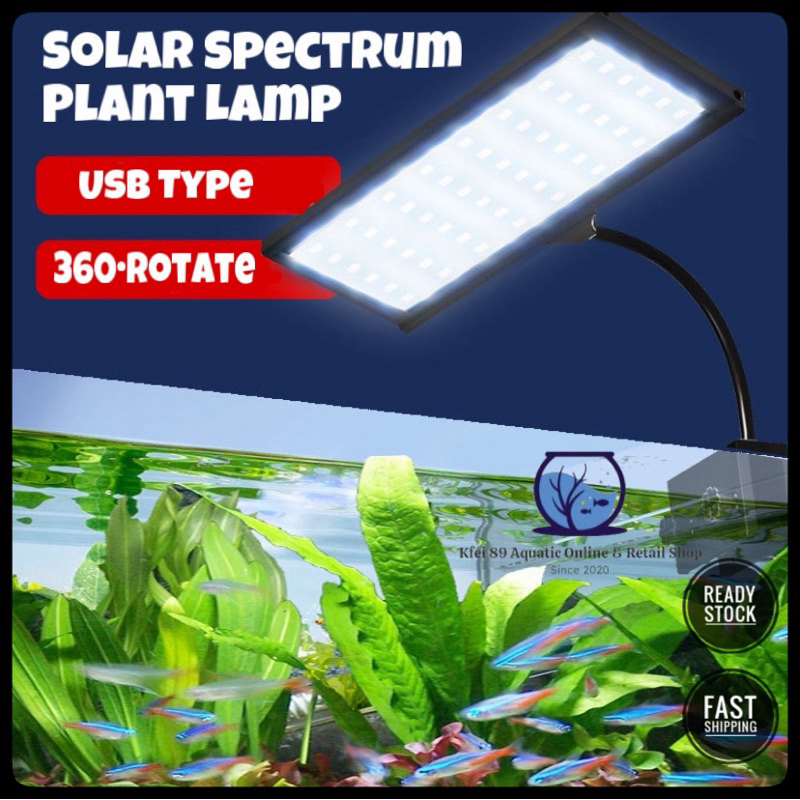 KFEI89 X Aquanice YIAQUA Aquarium Led Usb Plant Lamp Clip on Led Light DEE-029 / DEE-030 Lampu ...