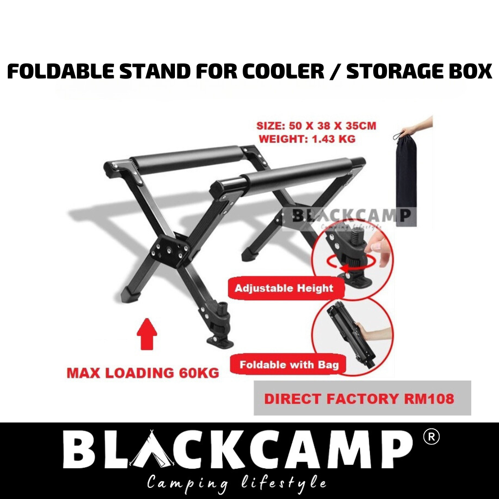 Camping Cooler Stand Outdoor Foldable Aluminum Alloy For Cooler Storage ...