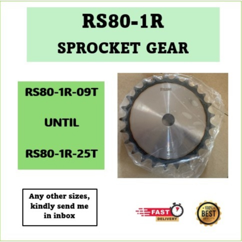 RS 80-1R X 10T - RS80-1R X 25T Sprocket Gear Roller Chain Sprocket Gear ...