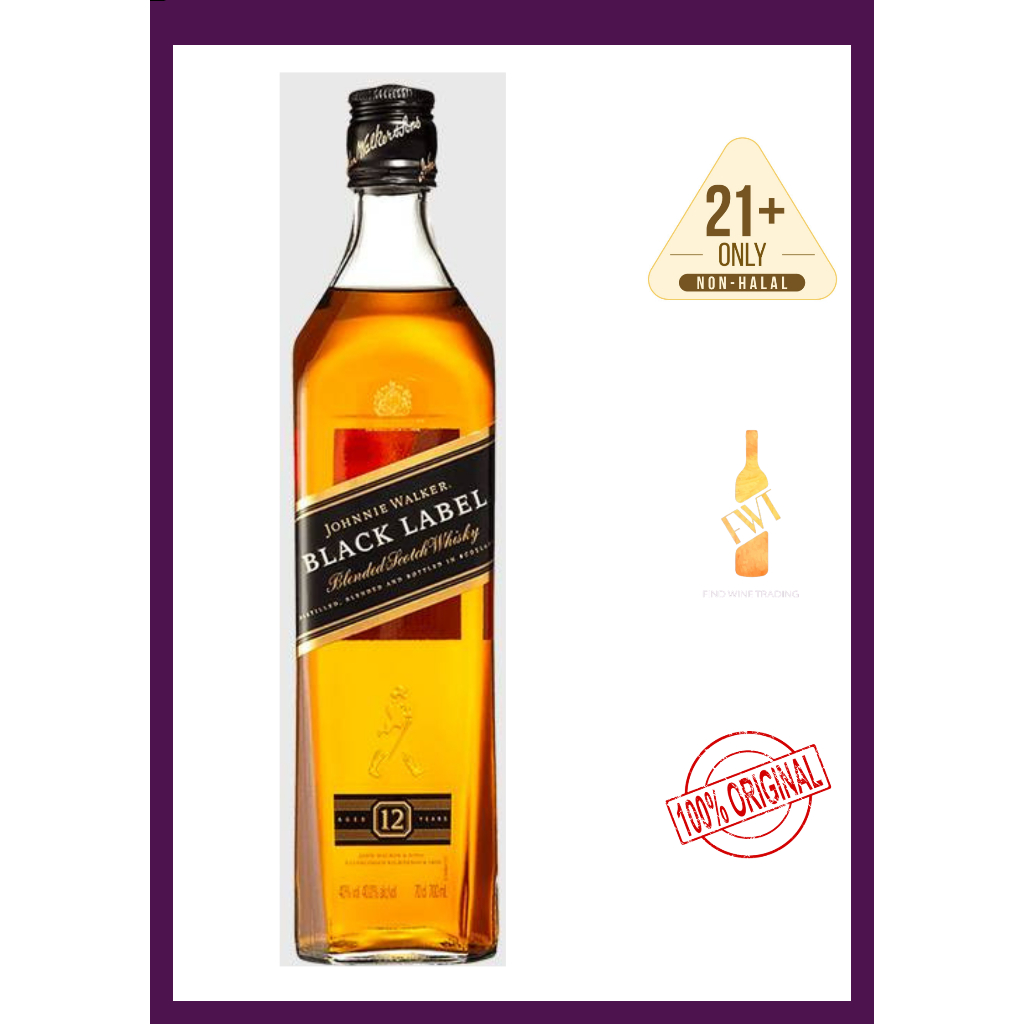 Johnnie Walker 12 Black Label 700ml 40abv Shopee Malaysia