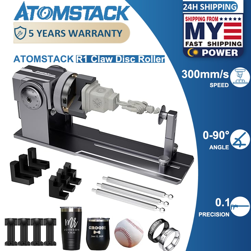 Atomstack Maker R1 Laser Engraver Cutting Machine Claw Disc Roller ...