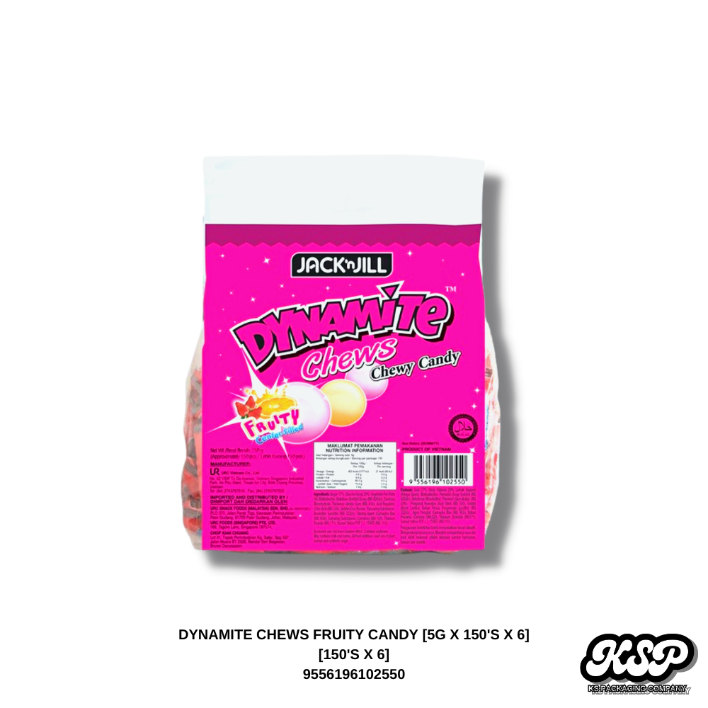 5g x 150pcs Dynamite Fruity Chews Chewy Candy Halal | Shopee Malaysia