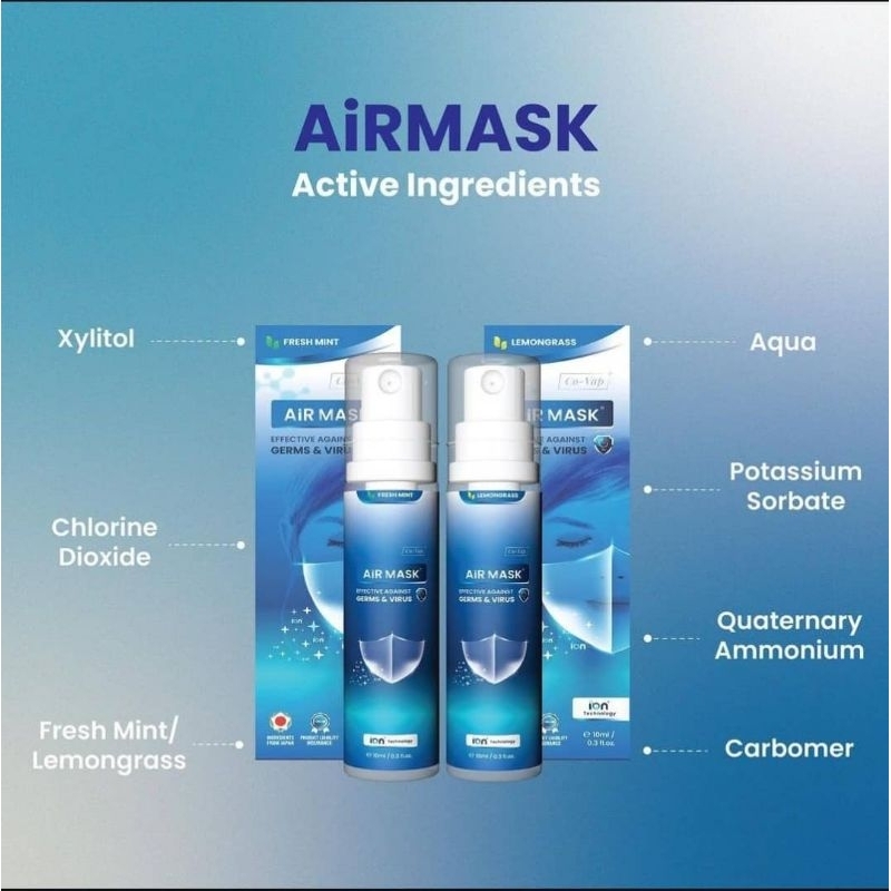 🇲🇾Ready Stock 🇲🇾 Air Mask Co-Vap+ Anti-bacterial air mask spray and use ...