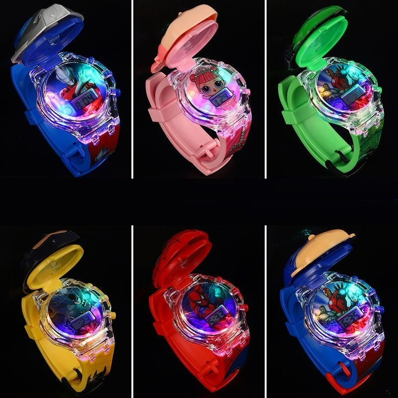 Kids Watch With Lamp And Sound Disney Marvel Spiderman Design Figure ...