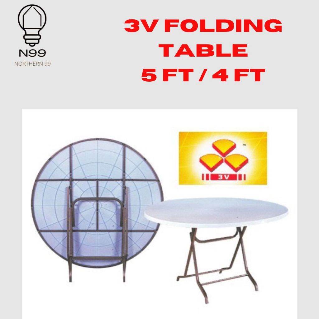 3V High Quality Folding Plastic Table ( 5ft )/ Meja Plastik Lipat ...