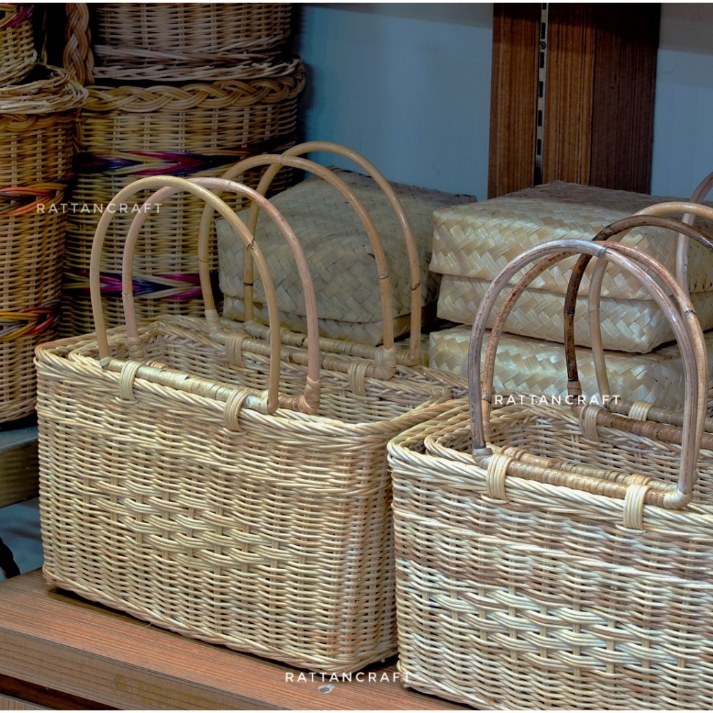 Bakul Rotan / Rattan Basket / Picnic Basket | Shopee Malaysia