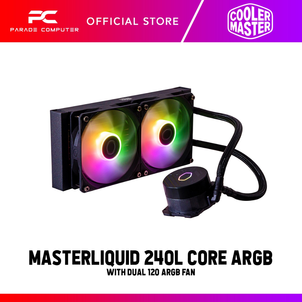 Cooler Master MasterLiquid 240L CORE ARGB AIO Liquid Cooling | Shopee ...