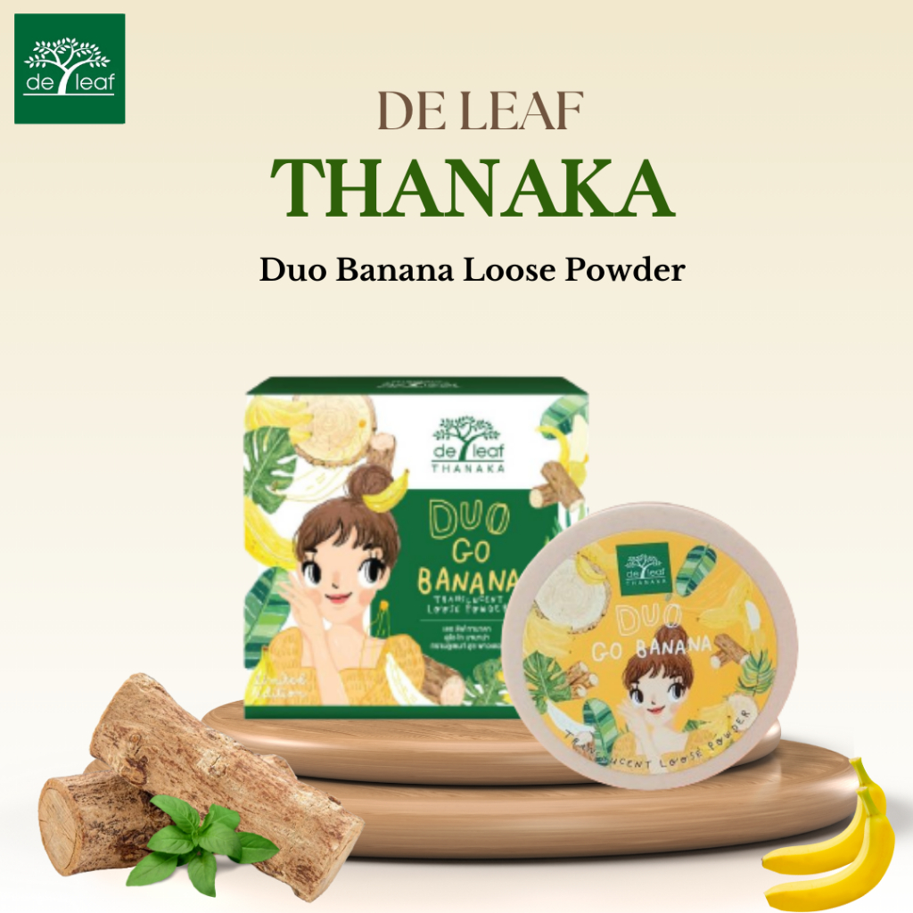 De Leaf Thanaka Duo Banana Translucent Loose Powder 15g | Shopee Malaysia