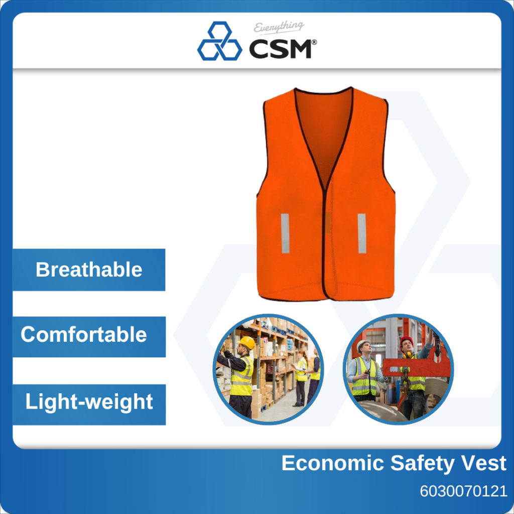 CSM Safety Vest Reflective Breathable Green Orange Net Vest Baju ...