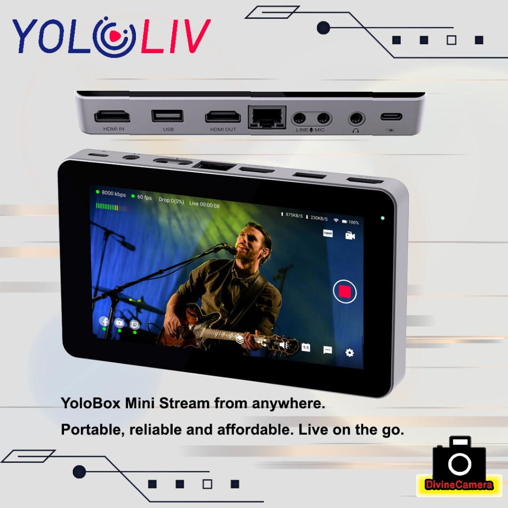 YoloLiv YoloBox Mini Ultra-Portable All-in-One Smart Live Streaming Encoder & Monitor | Shopee ...