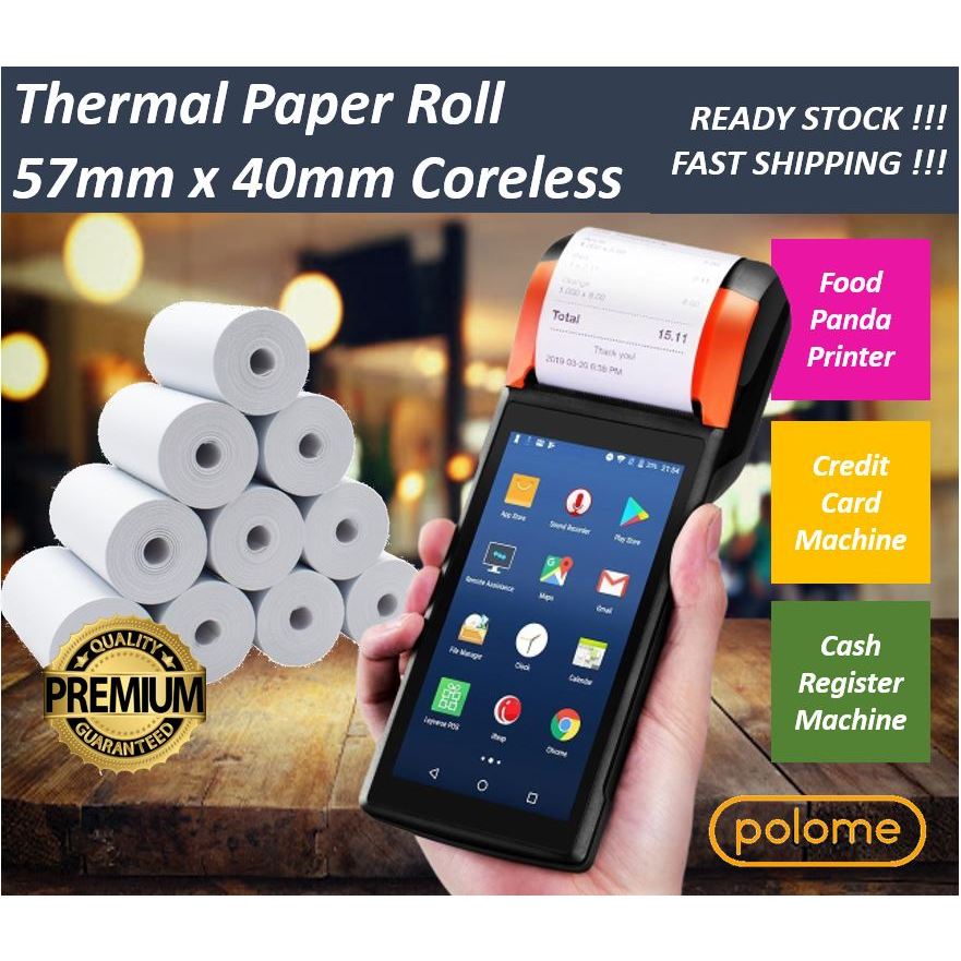 (SAMPLE 样本)Coreless Thermal Receipt Paper 57mm x 40mm/Thermal Receipt ...