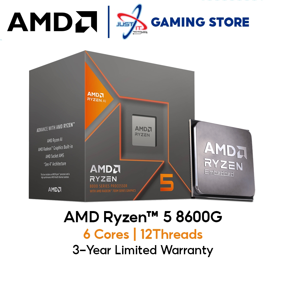 AMD RYZEN 5 8600G 4.3GHz Up to 5.0GHz 16MB AM5 PROCESSOR WITH AMD ...