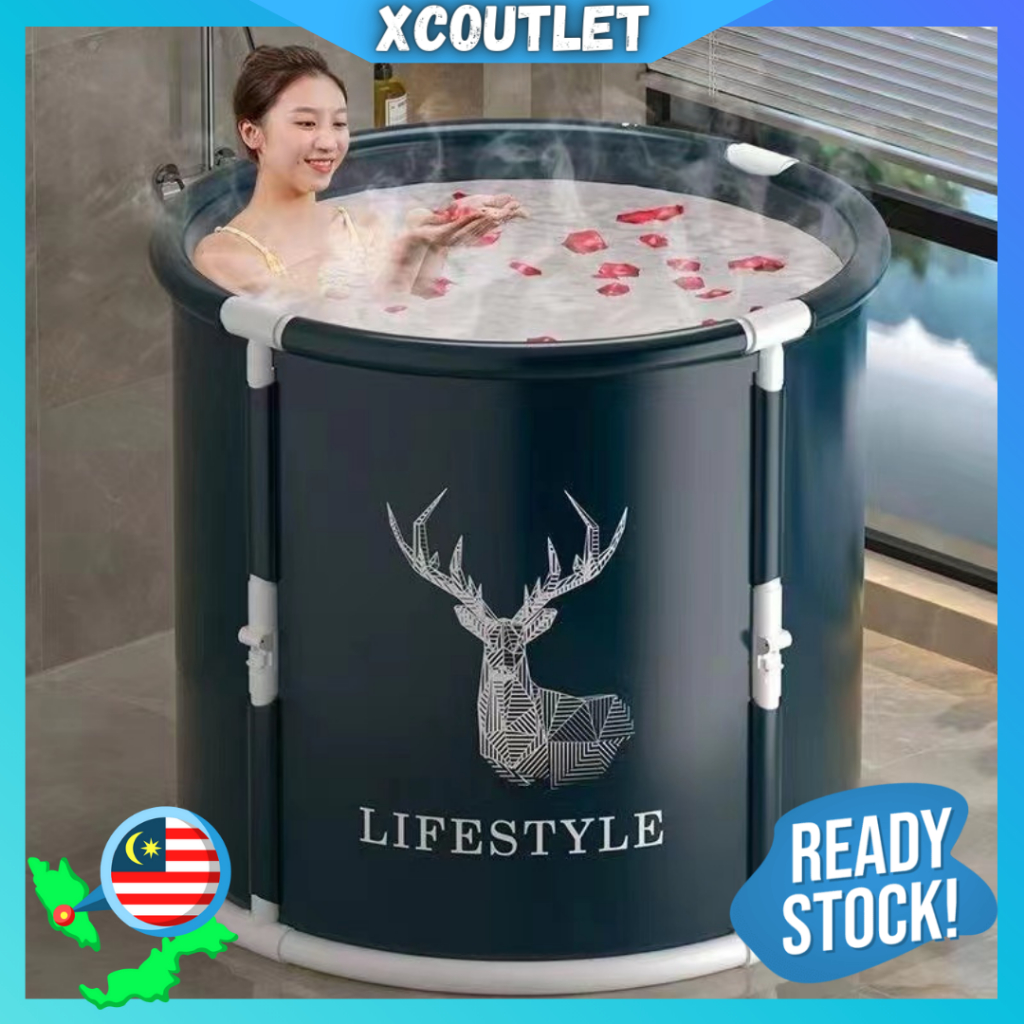 Foldable Bathtub Bath Bucket Kid Inflatable PVC Large Capacity Water ...