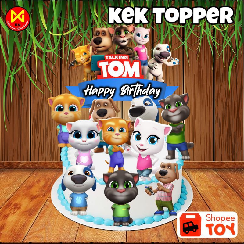 Kek Topper Tom Talking | Shopee Malaysia
