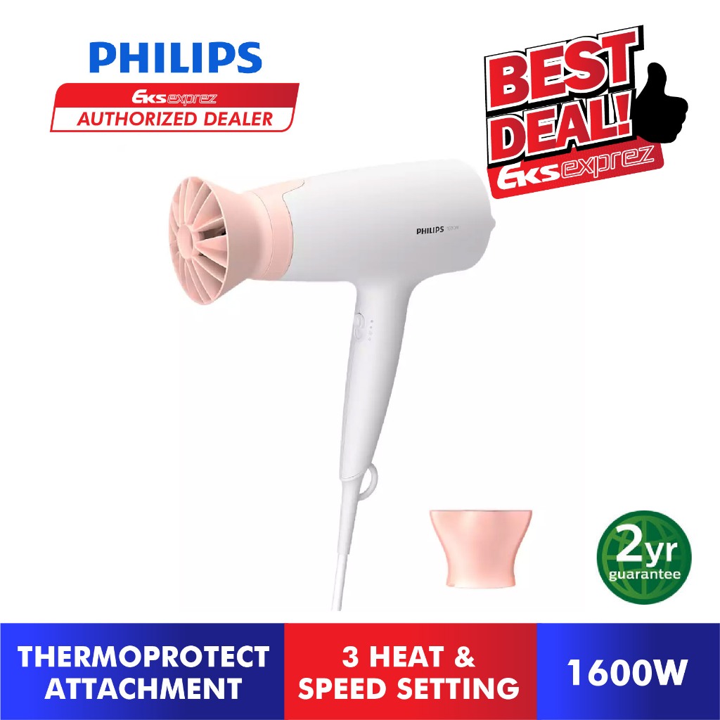 Philips 3000 Series Hair Dryer BHD300/13 with ThermoProtect Attachment | Shopee Malaysia