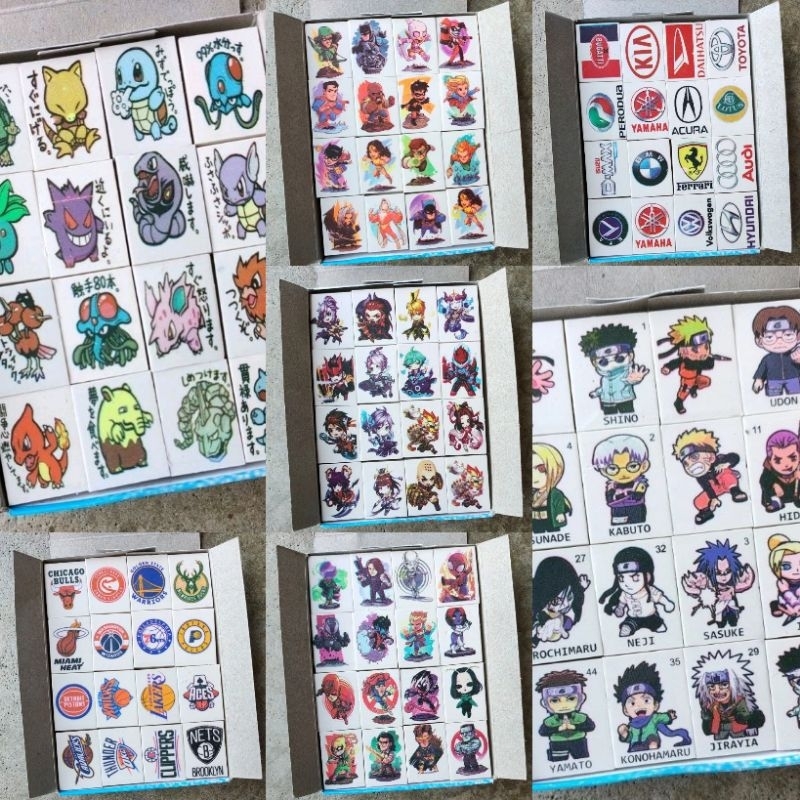 48PCS Fancy Eraser Cartoon Pokemon / Naruto / ABC / Anime / Labubu ...
