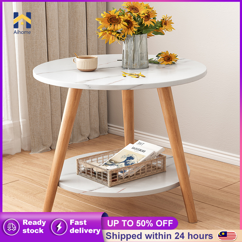 AH 2 Layer Coffee Table Living Room Sofa Side Table Simple Living Room ...