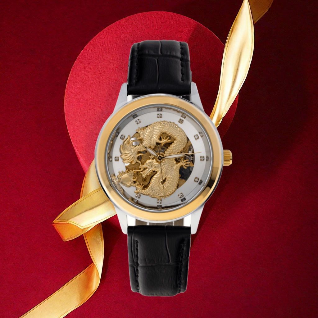 [CNY Dragon Limited Edition] Elegance Golden Silver Dragon Automatic ...