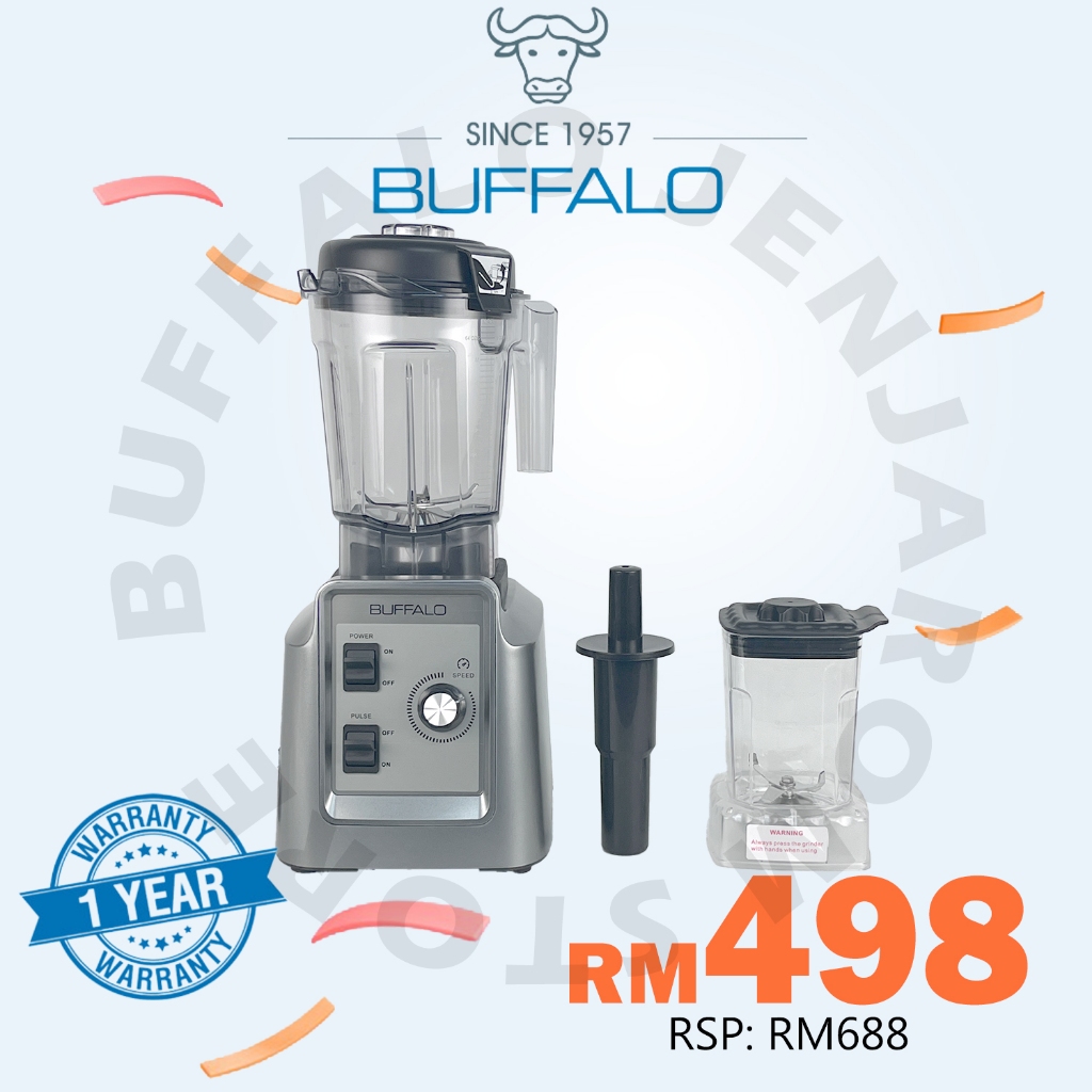 BUFFALO Power Blender (2L+0.8L) Juice Blender Powder Grinder With 2 ...