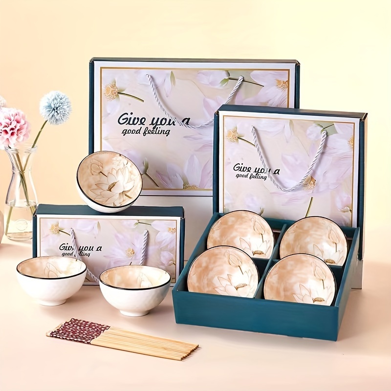 Bohemian Rice Bowl Porcelain Bowl set Ceramic Bowl Mangkuk Keramik Soup ...