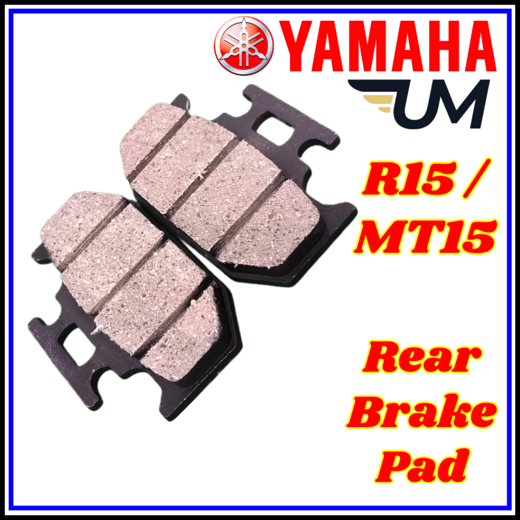 YAMAHA R15 V3 MT15 REAR DISC BRAKE PAD SET 2PCS BACK KULIT DISK BREK ...