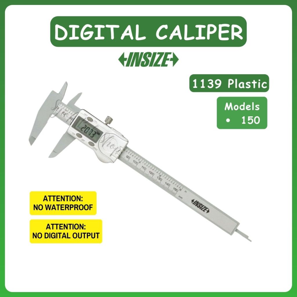 INSIZE Hard Plastic Digital Caliper 1139-150 (6") 0-150mm | Shopee Malaysia