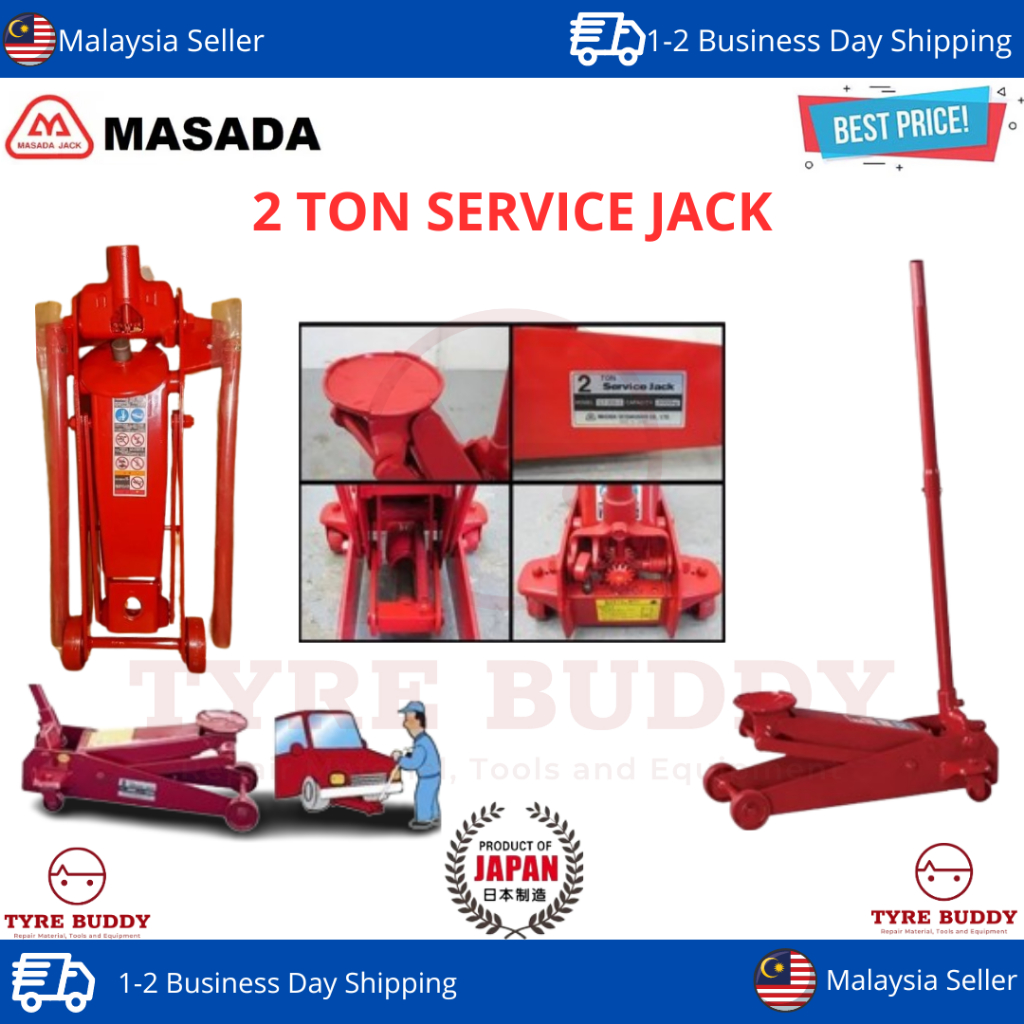 Heavy Duty 2 Ton Hydraulic Service Floor Jack MASADA (Made In JAPAN ...