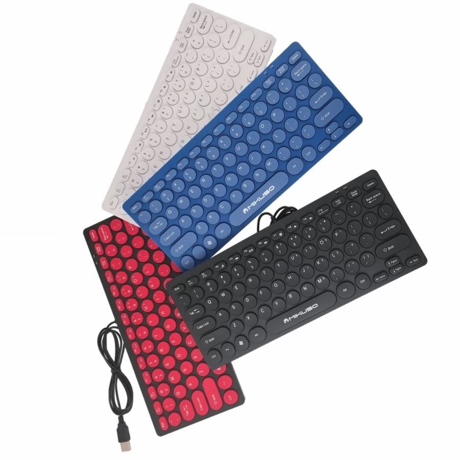 MIKUSO USB 78 Keys Wired Slim Portable Office Laptop PC Mini Keyboard ...