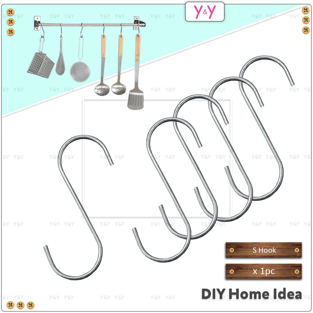 Y&Y Eco Multi Use S Hook Stainless Steel / S Shaped Hanger / S Shape ...