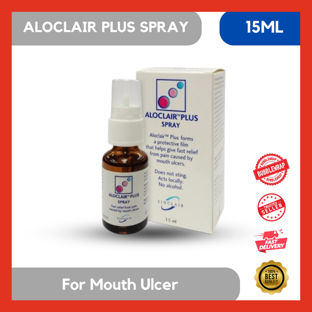 PROMO! Aloclair Plus Spray /Spray Ulser 15ML (EXP 30/06/2026) | Shopee ...