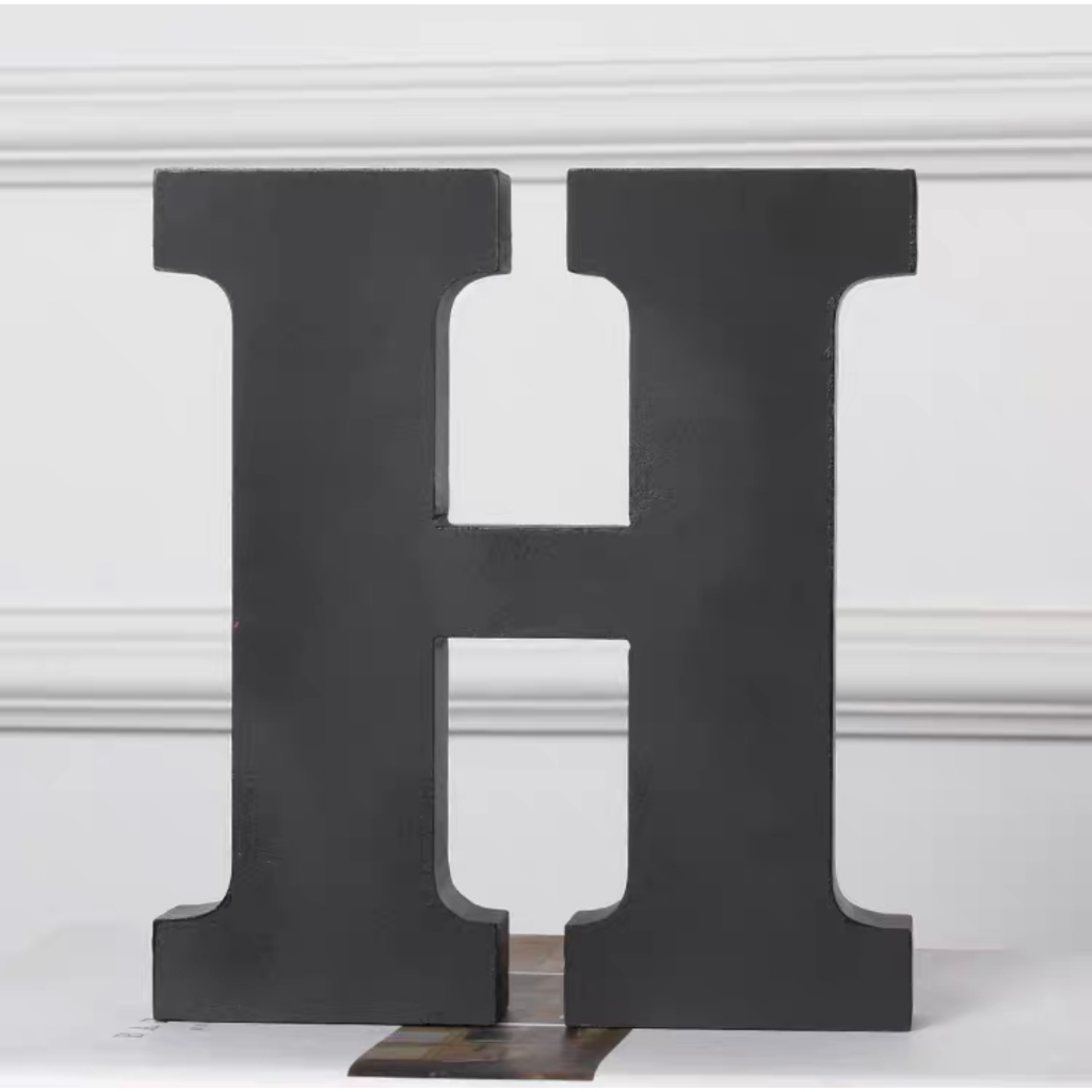 Black H18cm Alphabet ABC Letter Box Huruf Hiasan Dinding Huruf ABC Home ...