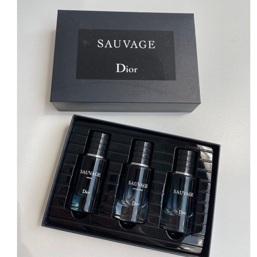 100% Solid Perfume Sauv ♥ge 3in1 Gift Set 3x30ml Fragrance For Him ...