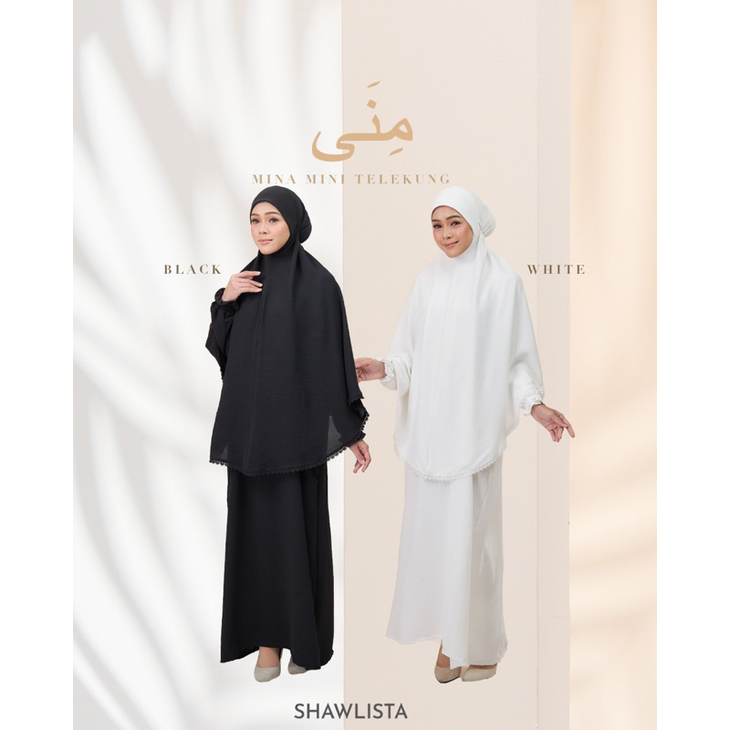 MINI TELEKUNG MINA BY SHAWLISTA / MINI TELEKUNG WITH JUBAH / IRONLESS ...