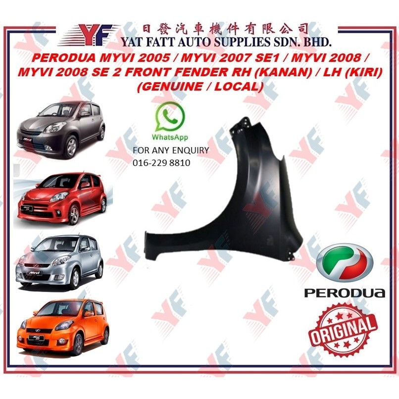 PERODUA MYVI 2005/2007 SE1/MYVI 2008/MYVI 2008 SE 2 FRONT FENDER RH ...