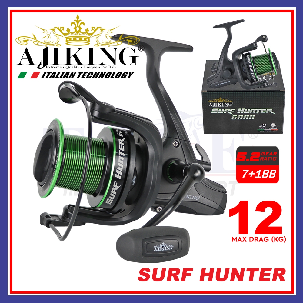 Ajiking Surf Hunter 6000 Mesin Pancing Surf | Surf Pancing Pantai | 7 ...