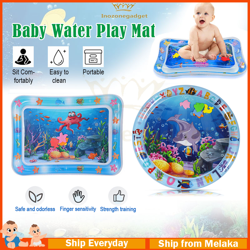Baby Water Play Mat Infant Cartoon PlayMat Fun Activity Inflatable ...