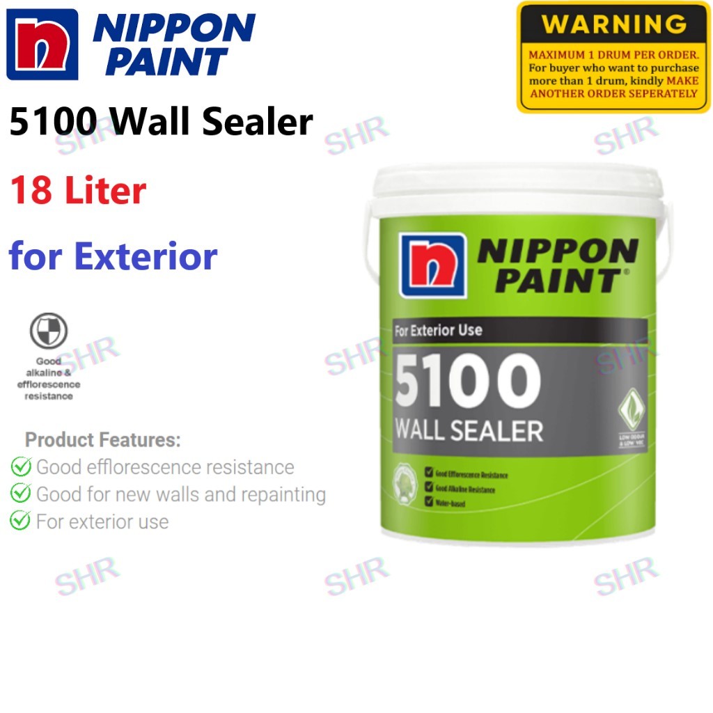 NIPPON PAINT 18 Liter 5100 Wall Sealer for Exterior / Primer ...