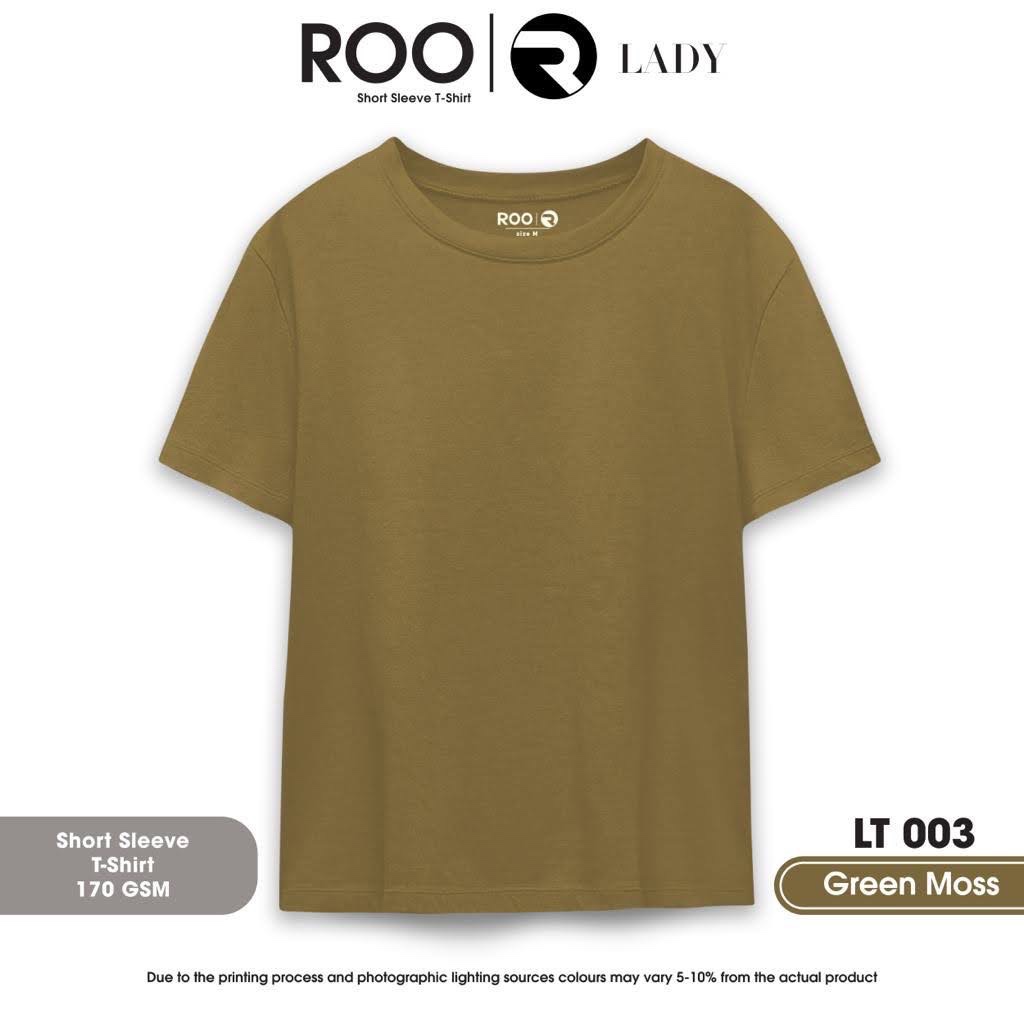 ROO Lady Round Neck Short Sleeve T-Shirt 100% Cotton | Shopee Malaysia