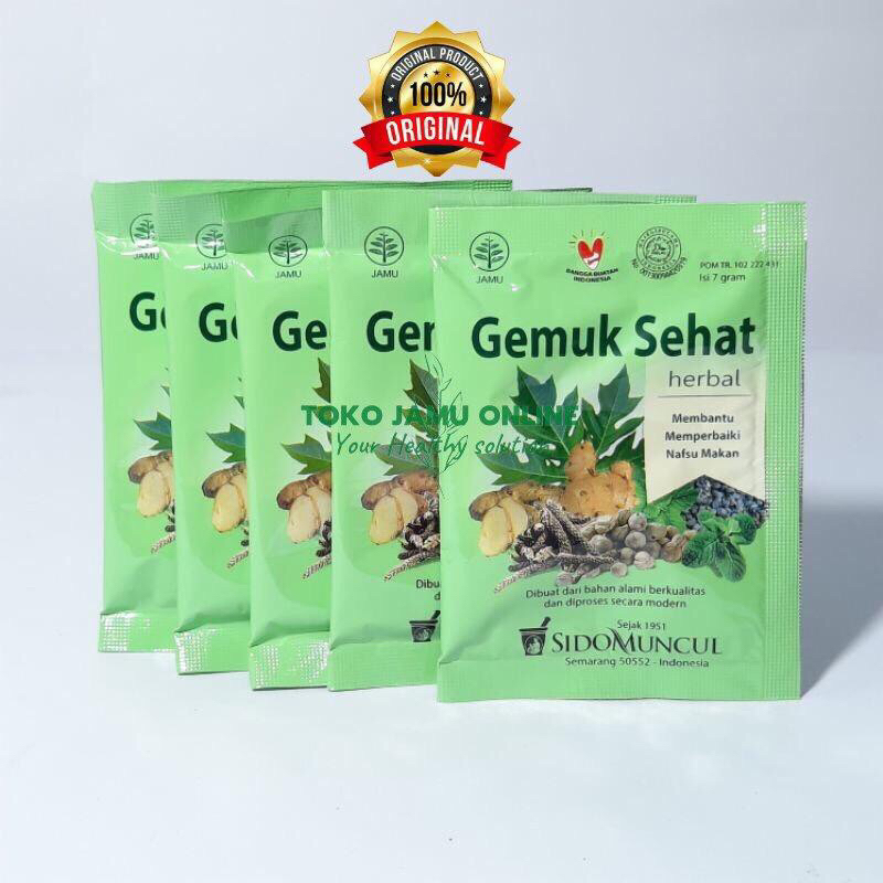 jamu Gemuk Sehat Sidomuncul (isi 10 sachet) | Shopee Malaysia